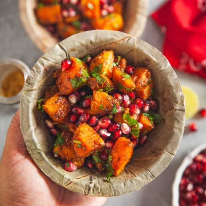 Sweet Potato Chaat (Shakarkandi Chaat) - Sinfully Spicy