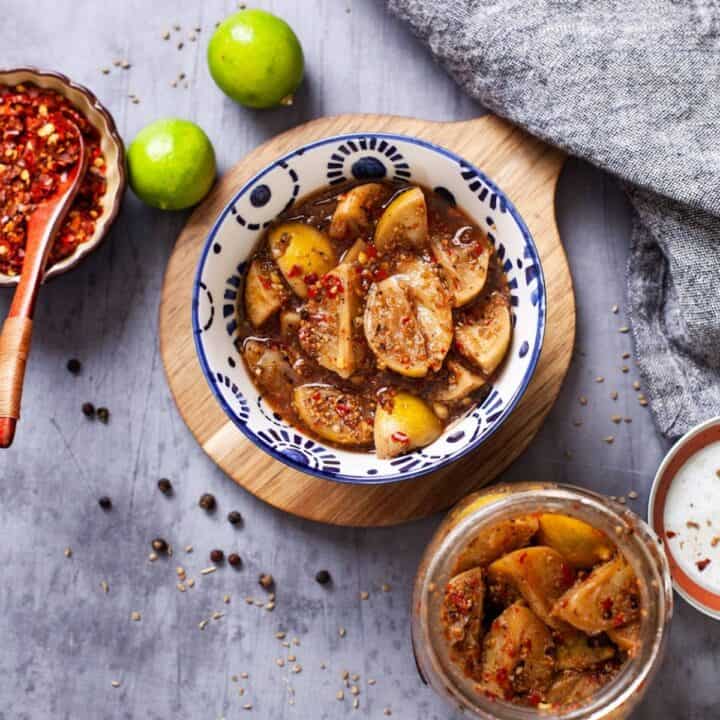 Nimbu Achar (No Oil Indian Lemon Pickle) - Sinfully Spicy