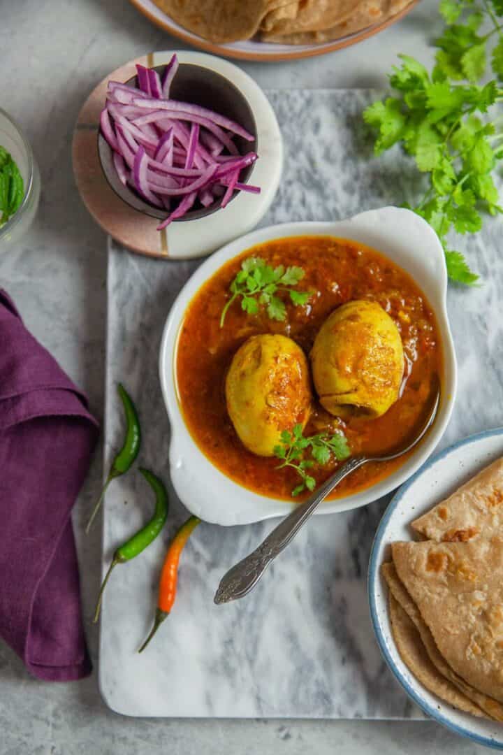 Punjabi Homestyle Egg Curry - Sinfully Spicy