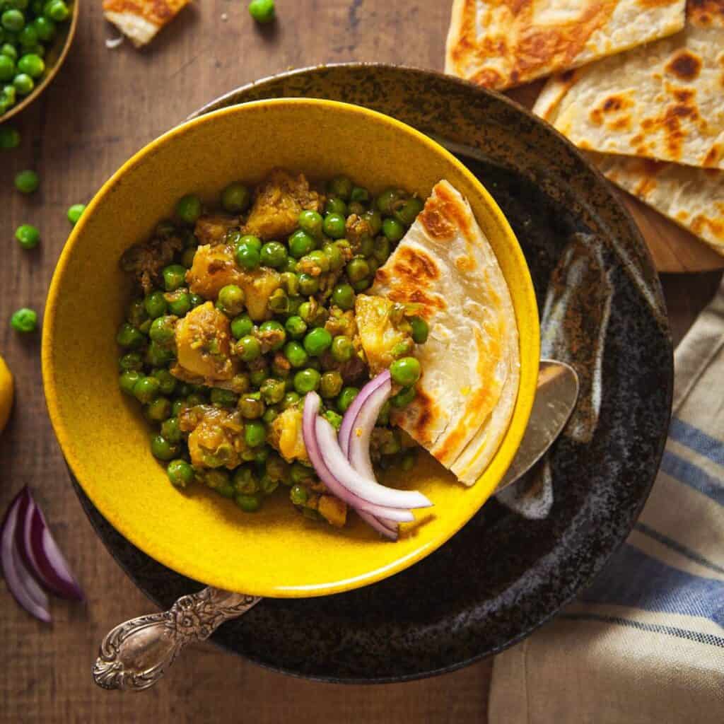 Sukha Matar Aloo - Sinfully Spicy
