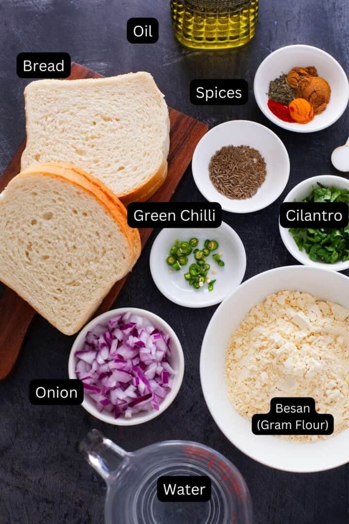 Besan Bread Toast - Sinfully Spicy