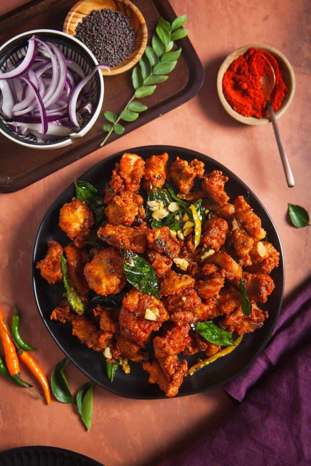 Crispy & Spicy Chicken 65 at Home (Dry Version) - Sinfully Spicy