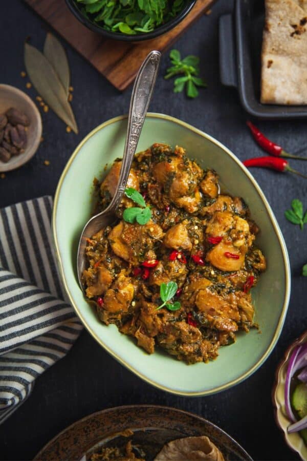 Fresh Methi Chicken Recipe - Sinfully Spicy