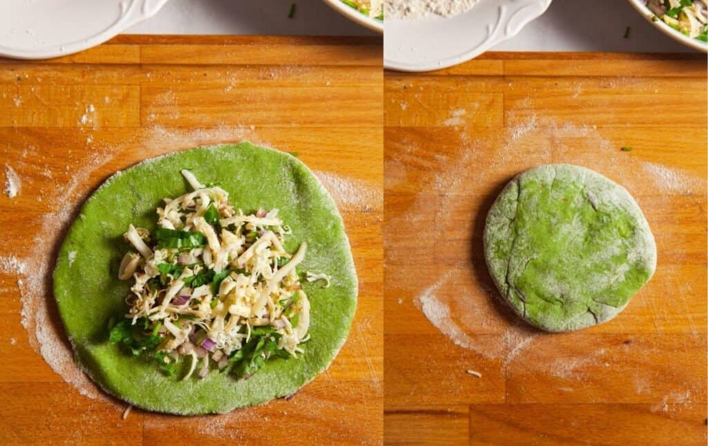 Stuffed Palak Paneer Paratha - Sinfully Spicy
