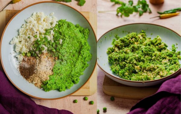 Matar Paneer Tikki Chaat (Peas & Paneer Patties) - Sinfully Spicy