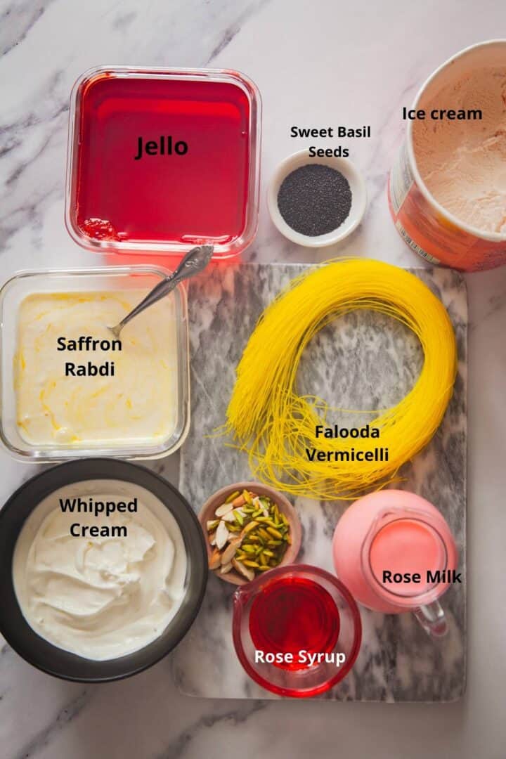 Rose Falooda Recipe (With Instant Rabri) - Sinfully Spicy