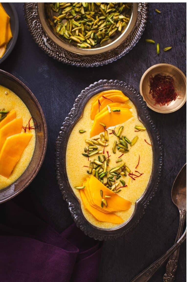Mango Phirni (With Condensed Milk) - Sinfully Spicy