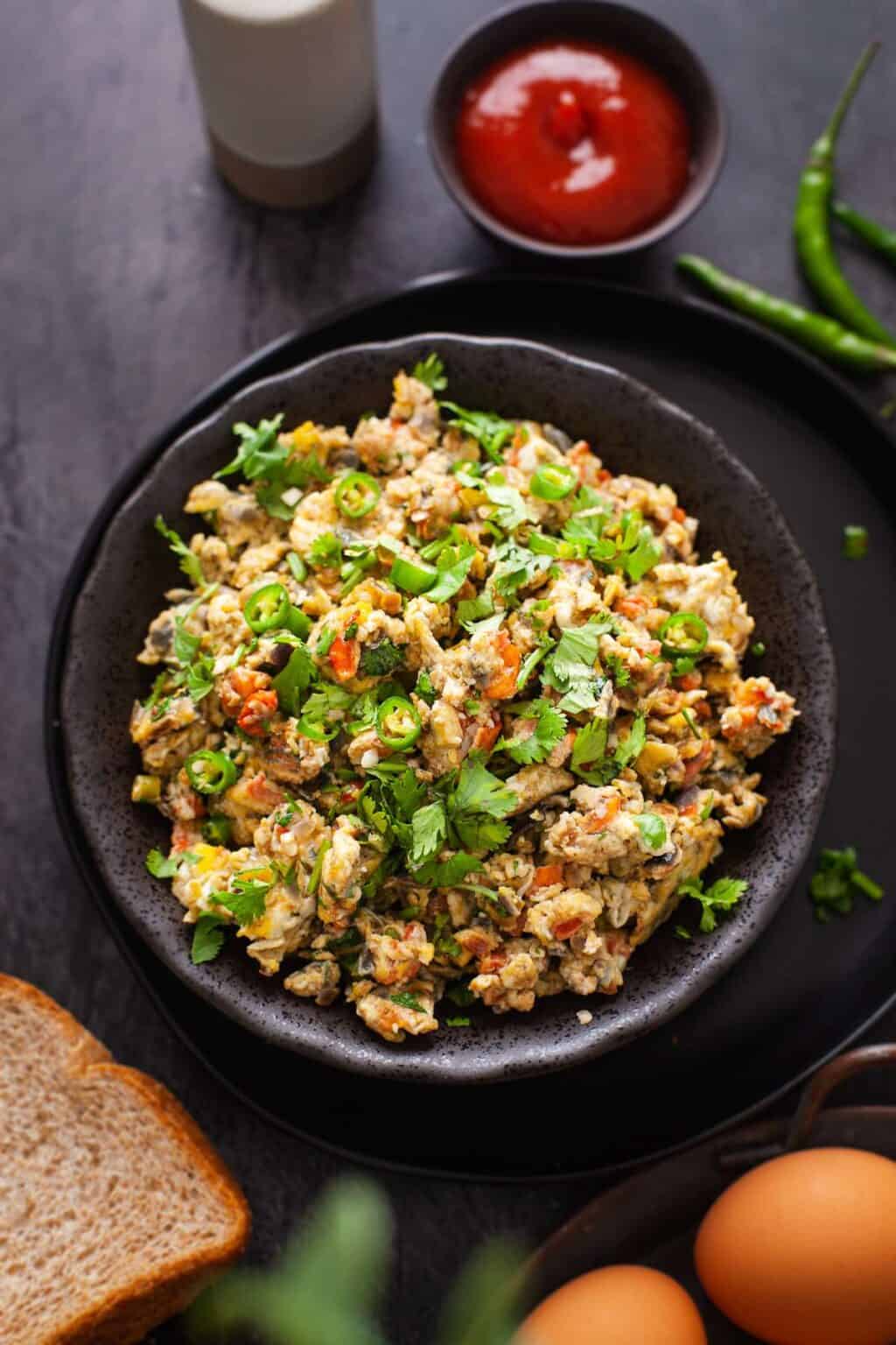 Egg Bhurji (Indian Scrambled Eggs) - Sinfully Spicy