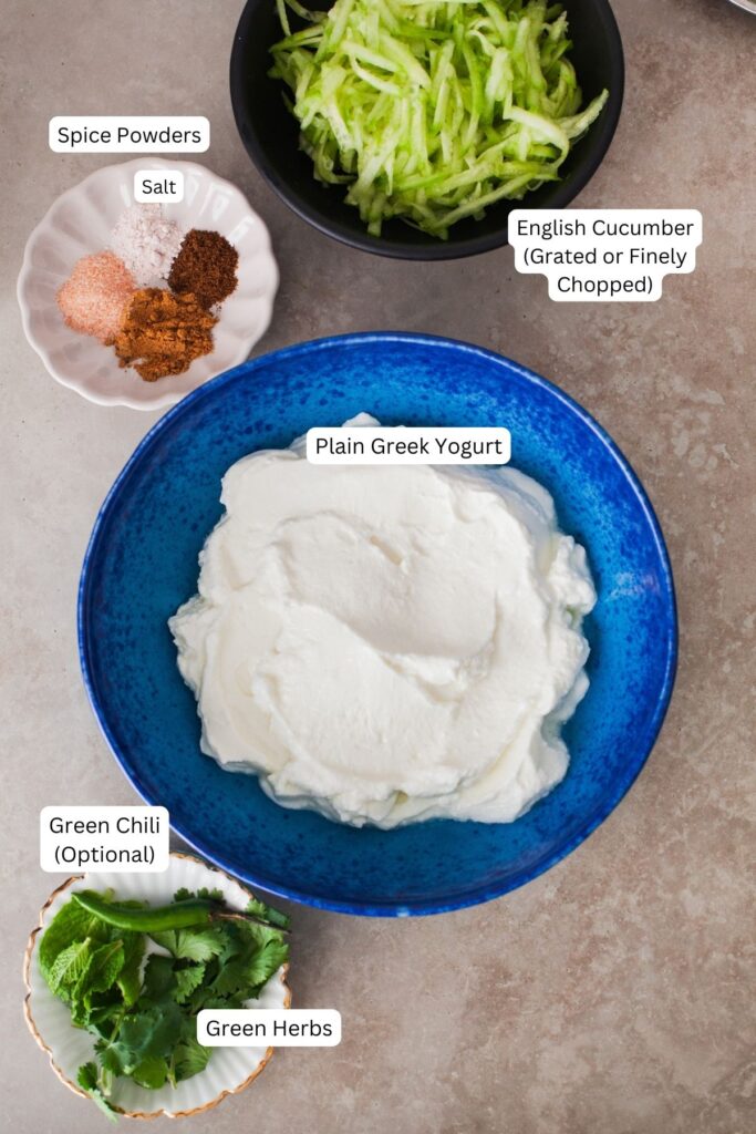 10 Minute Cucumber Raita - Sinfully Spicy