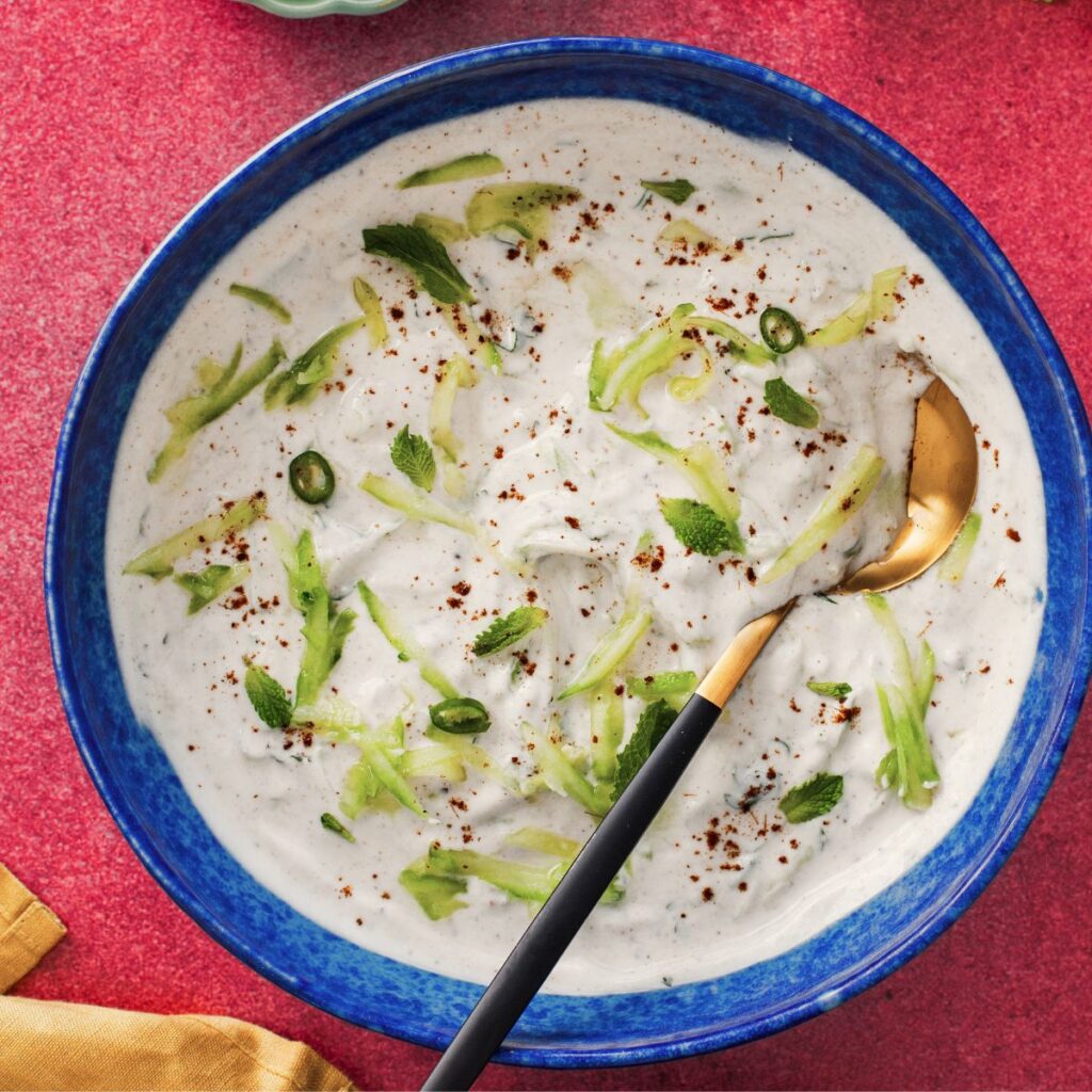 10 Minute Cucumber Raita - Sinfully Spicy