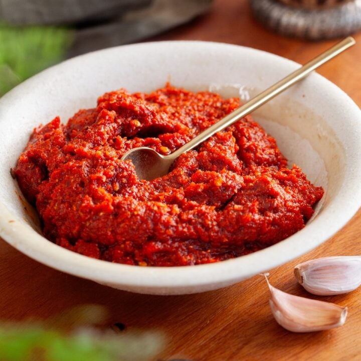 Spicy Garlic Chutney (With Red Chilies) - Sinfully Spicy