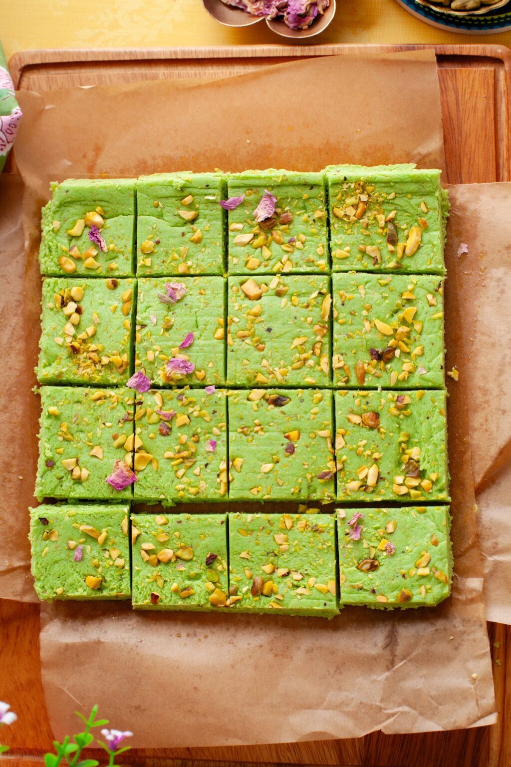 Pistachio Burfi (No Sugar Syrup) - Sinfully Spicy