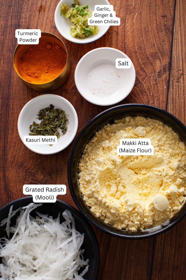 Soft Makki Ki Roti With Radish (Indian Corn meal Flatbread) - Sinfully ...
