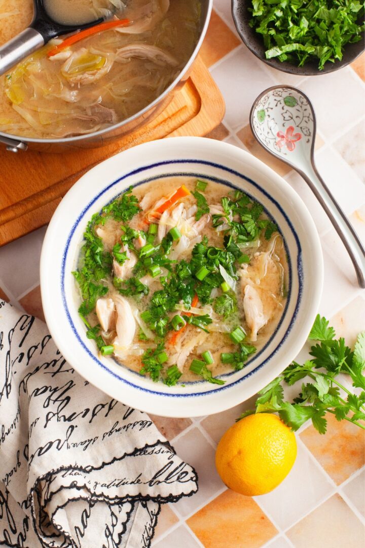 Chicken Soup With Cilantro & Lemon (Light & Brothy) - Sinfully Spicy